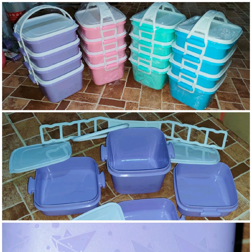 Jual Rantang Bekal Piknik Botram Liburan Kotak Bekal 4 Susun Dan 3 Susun Shopee Indonesia
