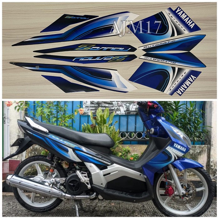 Jual Striping atau stiker lis body Nouvo Z 2007 Biru hitam | Shopee ...