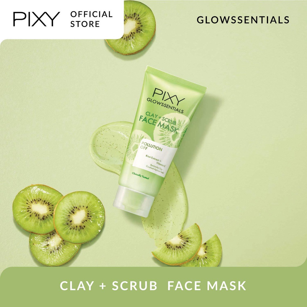 Jual Original-PIXY Glowssentials Clay + Scrub Face Mask 60gr | Shopee ...