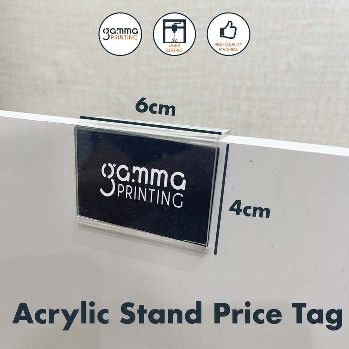 Jual Akrilik Stand Price Tag Holder 6x4 cm | Shopee Indonesia