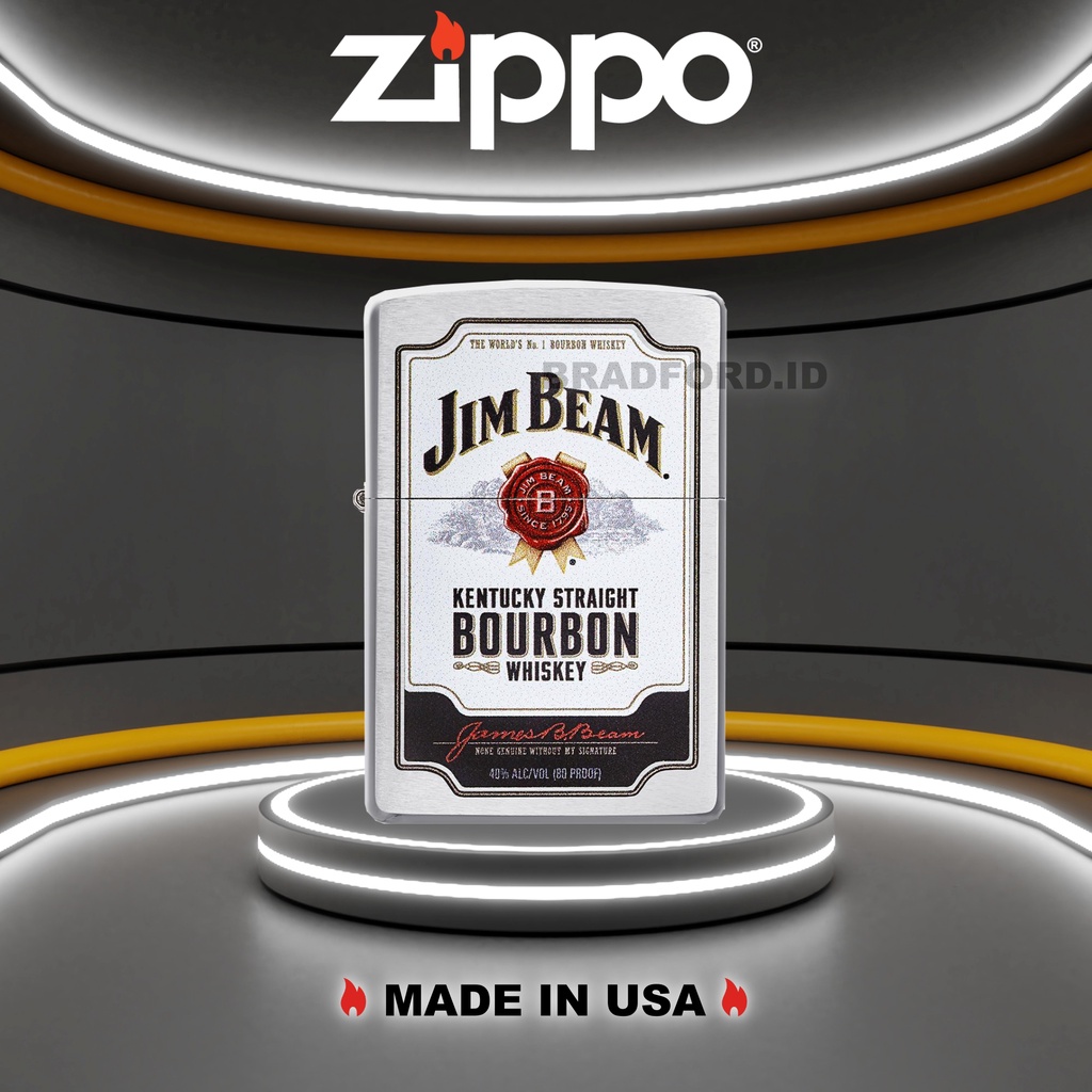 Jual Zippo Jim Beam 49325 Original Made In USA | Shopee Indonesia