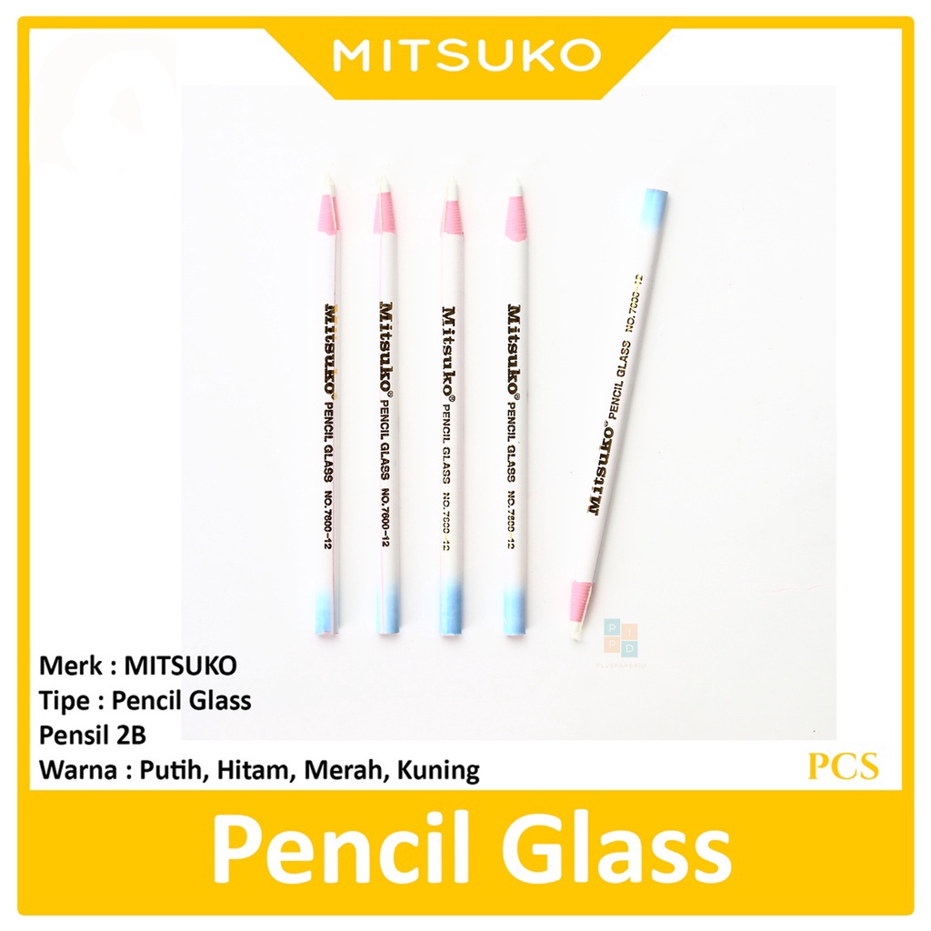 Jual MITSUKO - Pensil Kaca - Pencil Glass Berwarna - Pcs | Shopee Indonesia