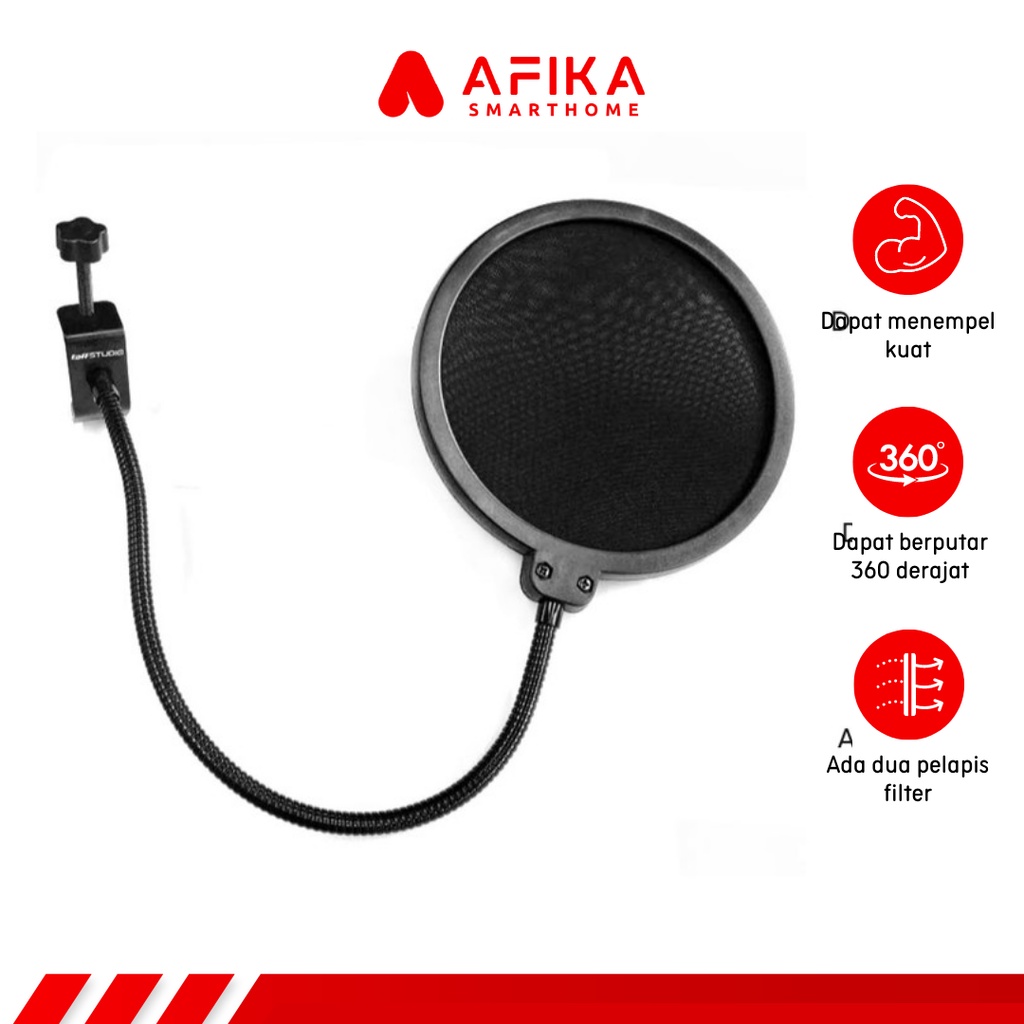 Jual Pop Shield Filter Mikrofon Dual Layer BOP Filter Penyaring Suara ...