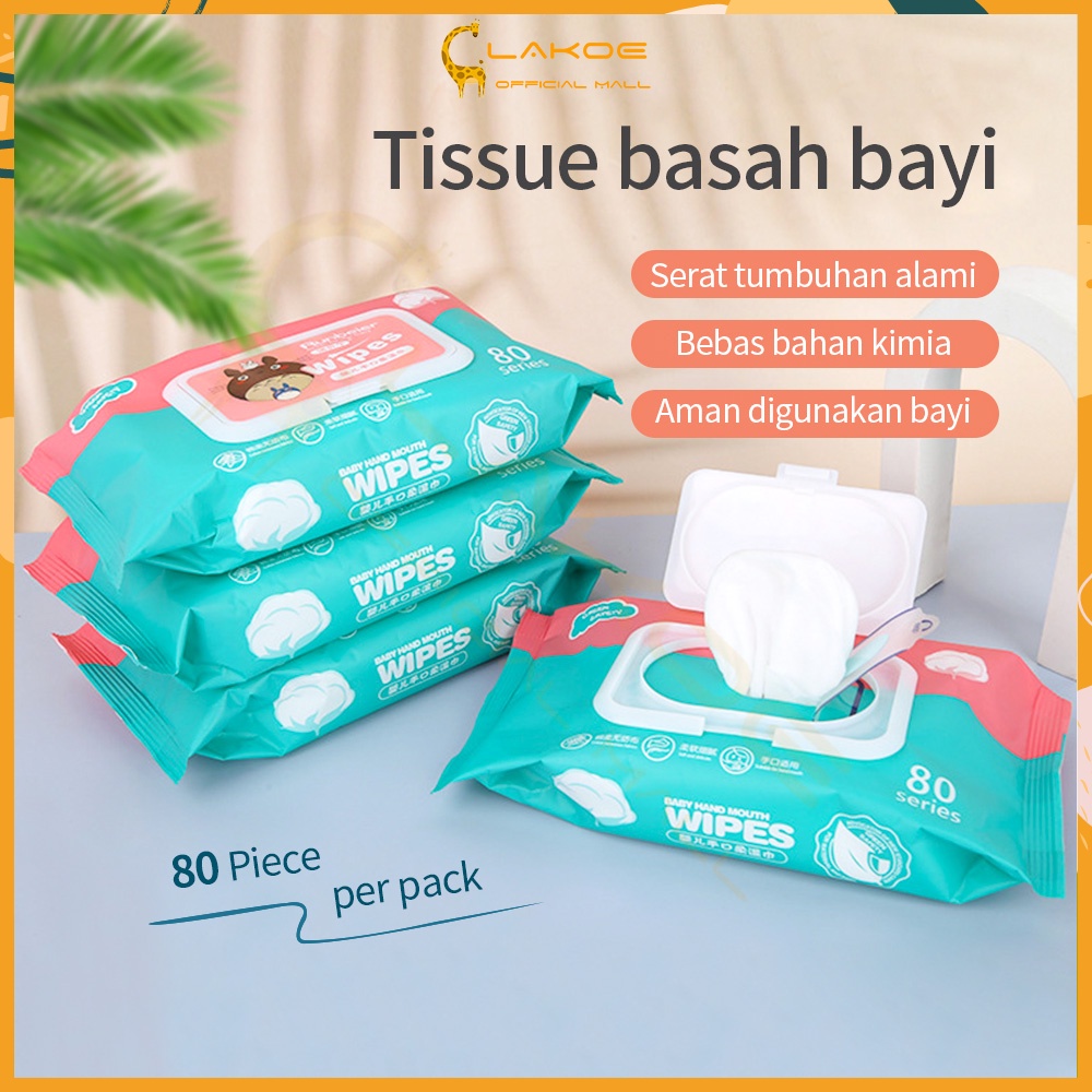 Jual Baby Wet Wipes / Tisu Basah Bayi isi 80s Aman Untuk Bayi BPA FREE ...