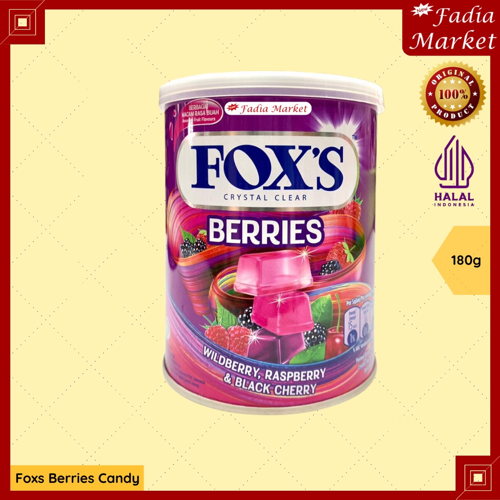 Jual Foxs Fox's Fox Berries Candy Permen Buah Buahan 180g | Shopee ...