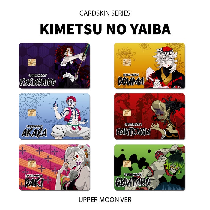 Jual Stiker Card skin Kimetsu No Yaiba Demon Slayer Upper Moons Anime ...
