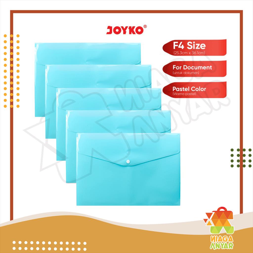Jual NA JOYKO Map Kancing Plastik Warna Pastel Data Bag Tas Joyko DBG ...