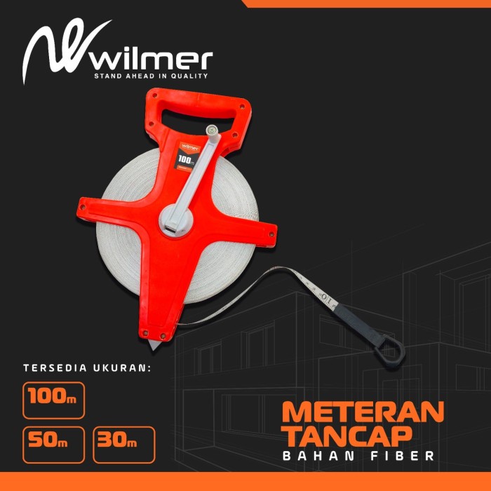 Jual Meteran Tanah/ Meteran Tancap / Meteran Roll Fiber 30m 50m 100m WILMER | Shopee Indonesia