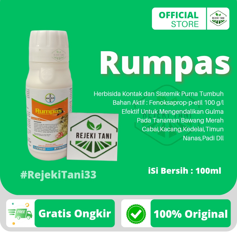 Jual Herbisida Selektif RUMPAS 110 EW 100ml Racun Kontak dan Sistemik ...