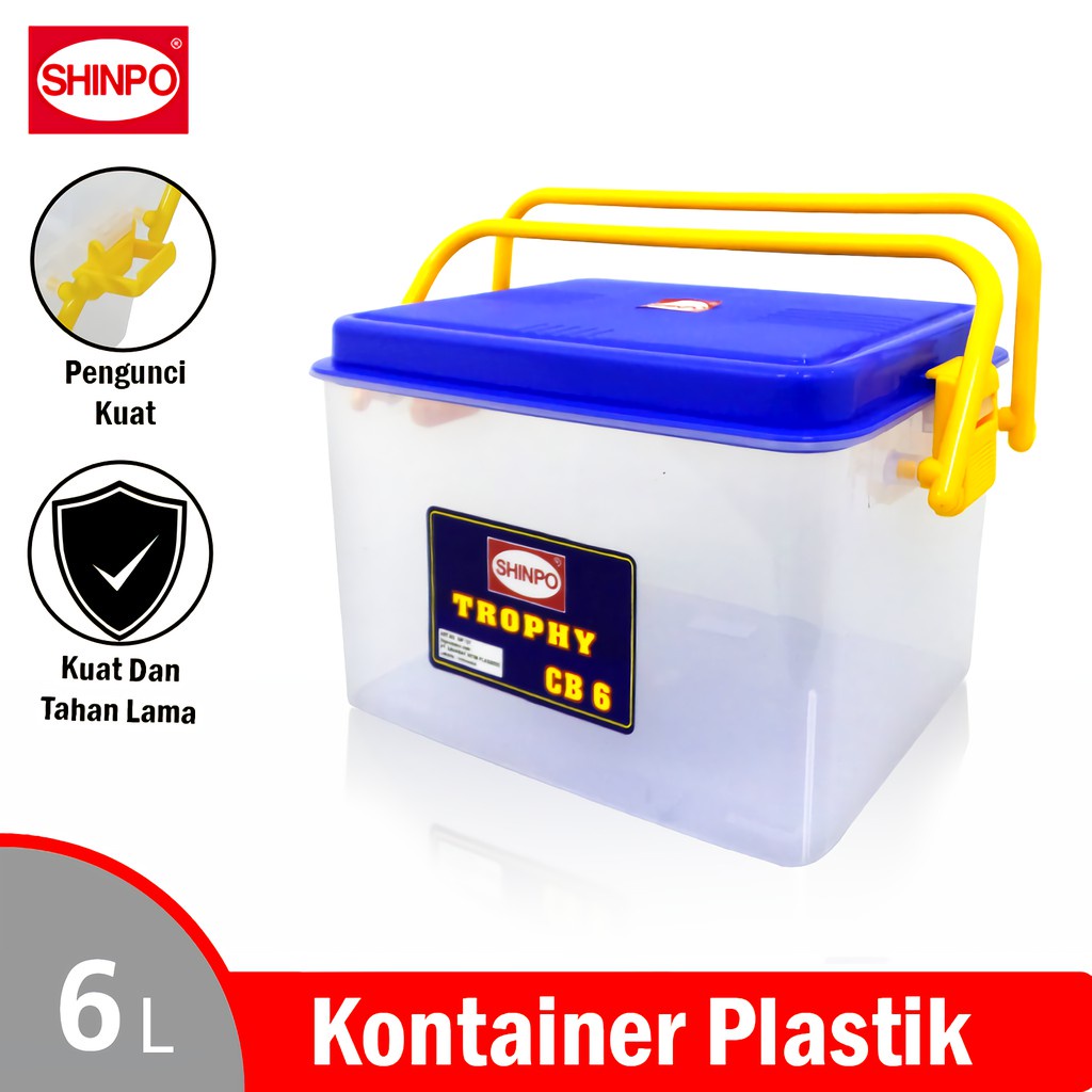 Jual SHINPO Box Penyimpanan Kontainer Plastik 6 L Kotak Serbaguna ...