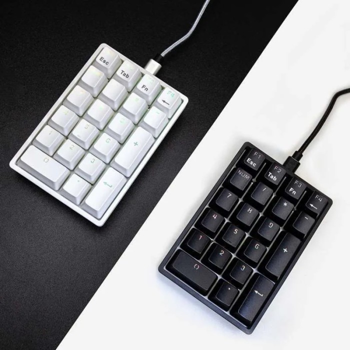 Jual Paradox Gaming Ghost GH21 ABS White/Black Numpad Mechanical ...