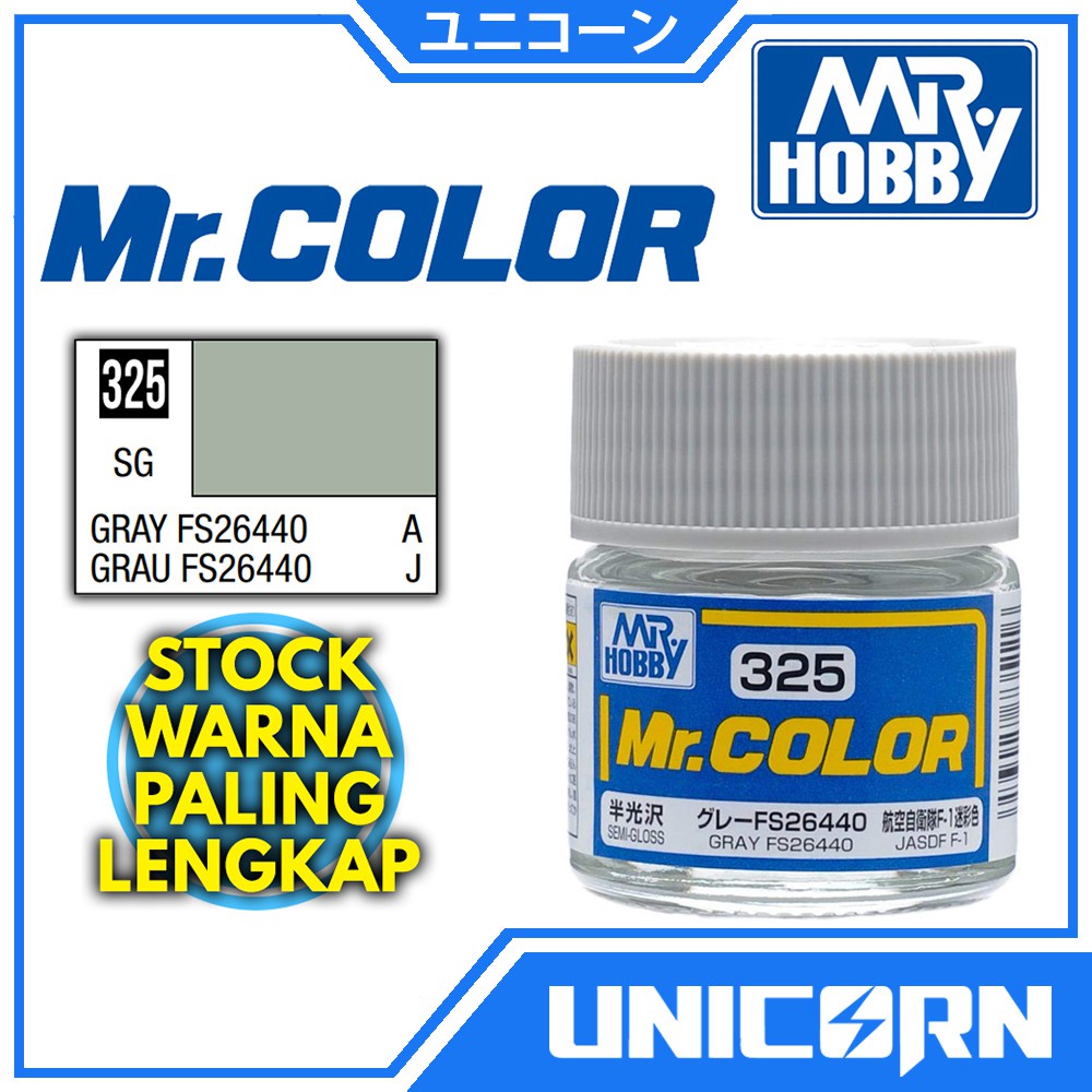Jual MR COLOR C 325 GRAY FS26440 / CAT HOBBY AIRBRUSH KUAS GUNDAM C325 ...