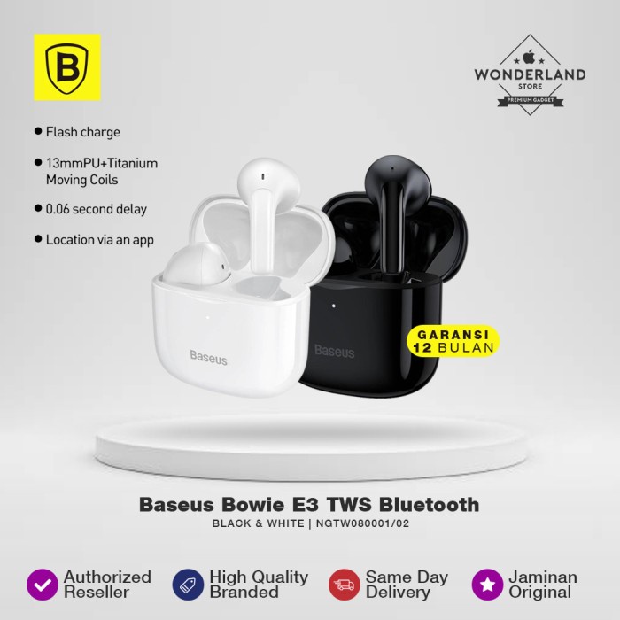 Jual Baseus TWS Bluetooth Bowie E3 Low Latency Gaming Mode Flash Charge ...