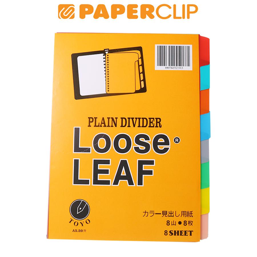 Jual INDEX / PEMBATAS FILE NOTE A5 TOYO 8C PLASTIK | Shopee Indonesia