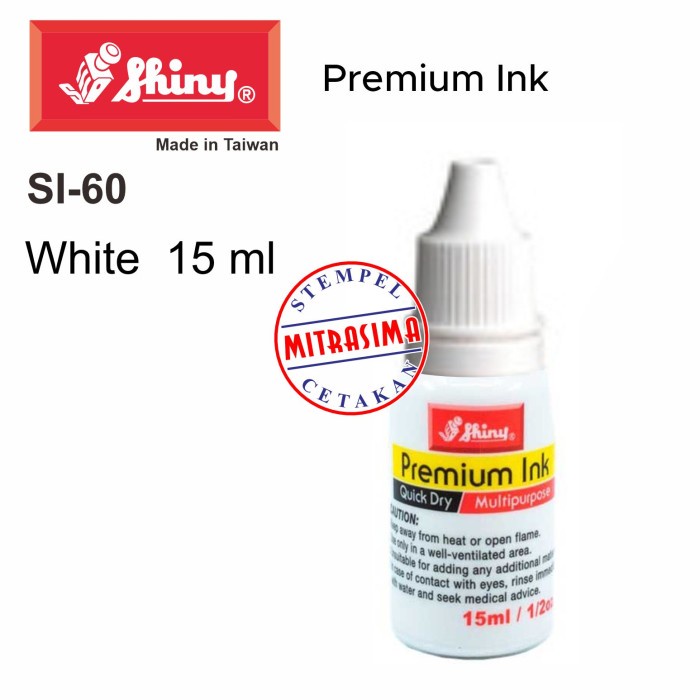 Jual Shiny SI-60 ( Tinta premium permanen warna Putih SI 60 tipe SI60 ...