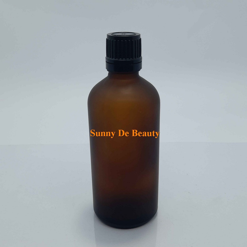 Jual Botol Kaca 100 ml Amber Frossted Br Tutup Drop PP Slim / Botol ...