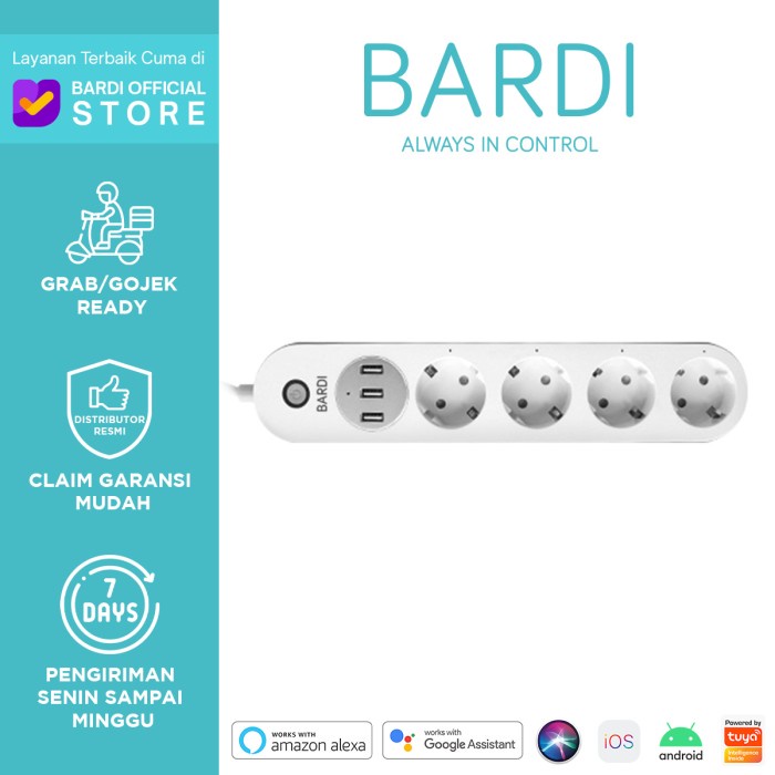 Jual BARDI Smart Extension Power Strips (Smart Stop Kontak, WIFI) | Shopee Indonesia