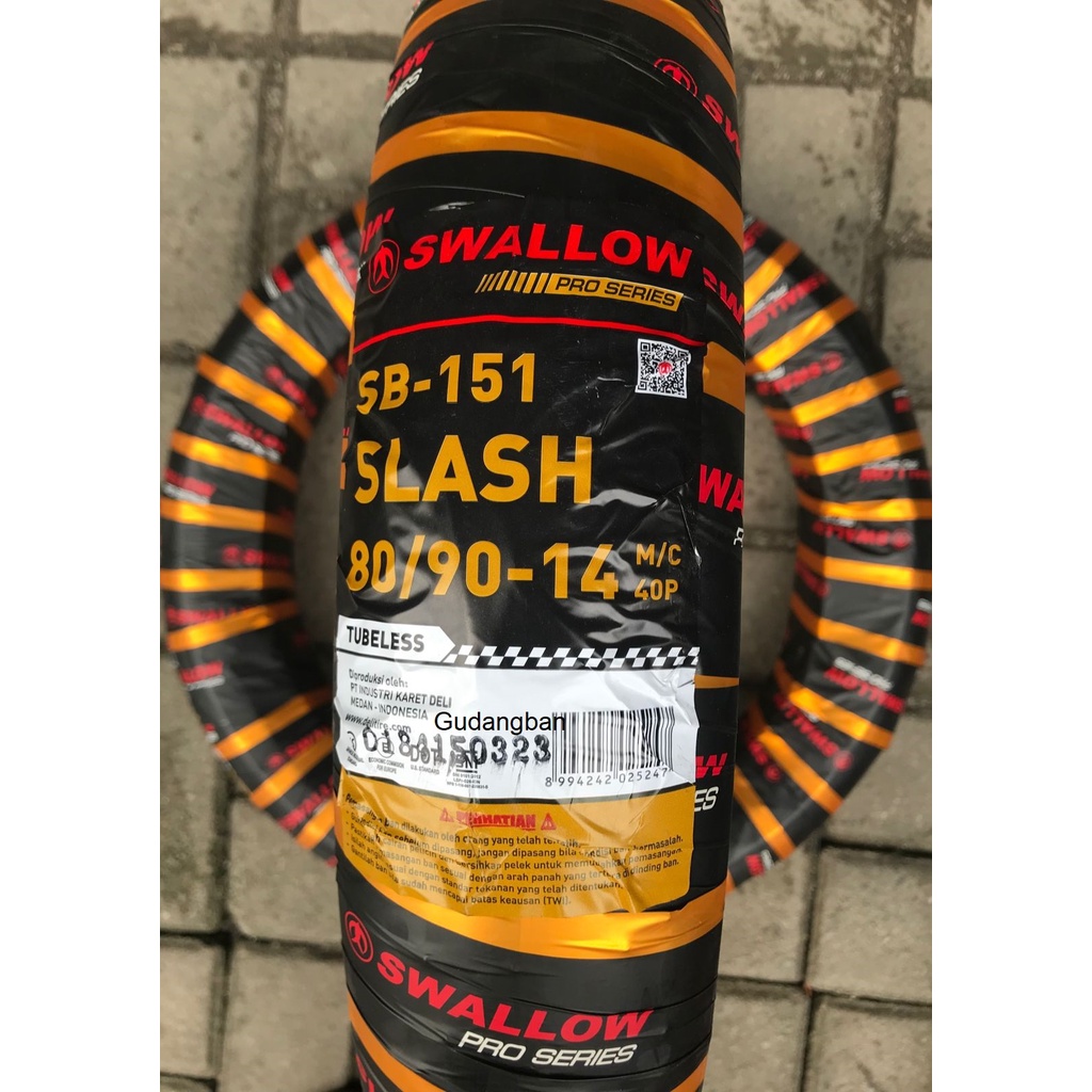 Jual Swallow SB151 SLASH 80 90 14 Pro Series Tubeless Ban luar Motor ...