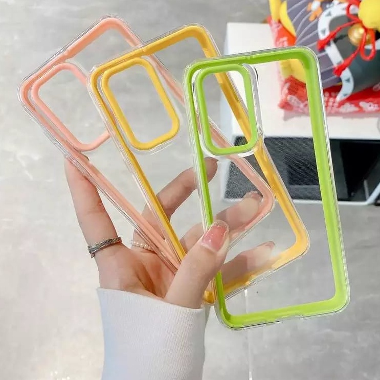Jual FOR CASE SAMSUNG A51 A71 A02 M02 A21S A22 5G A10S CASING CANDY COLOR 3 IN 1 CLEAR BACK ...