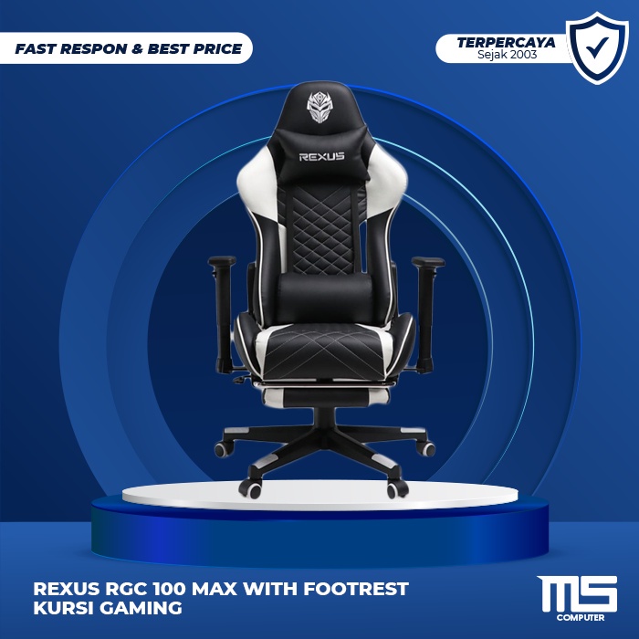Jual Rexus RGC 100 MAX with Footrest Kursi Gaming - Gaming Chair ...