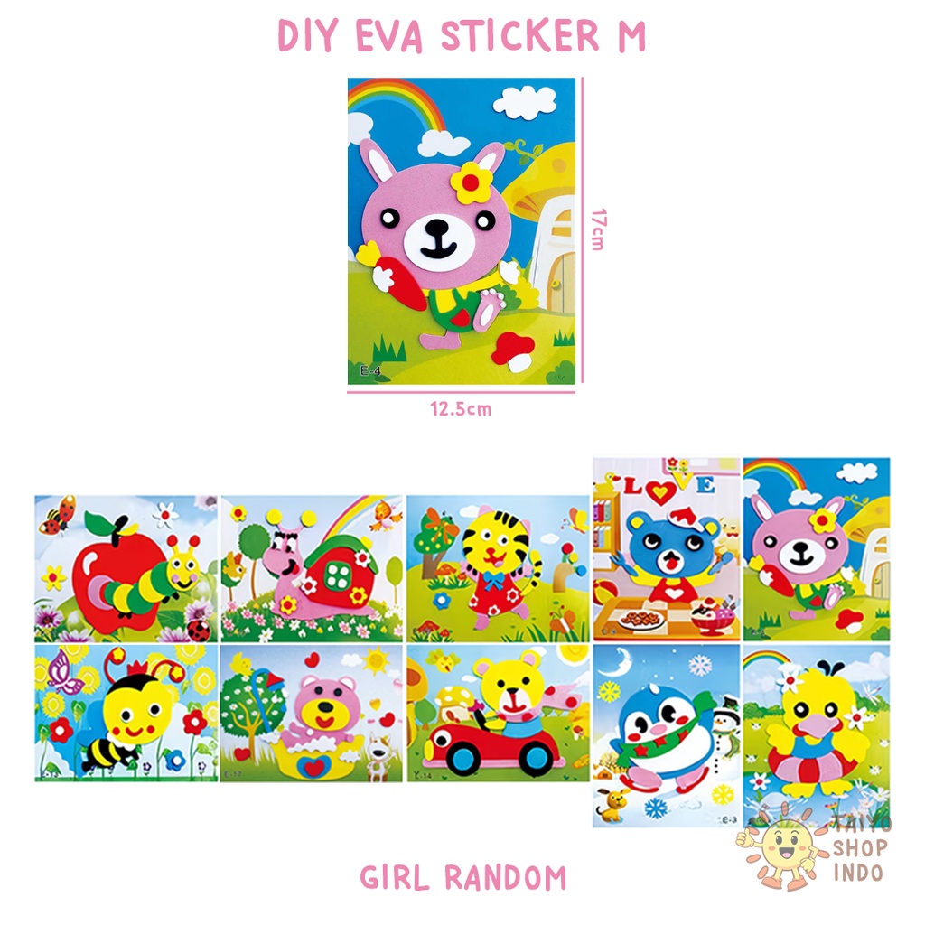 Jual TAIYO Mainan Edukasi DIY EVA Sticker 3D Prakarya Anak Kerajinan ...