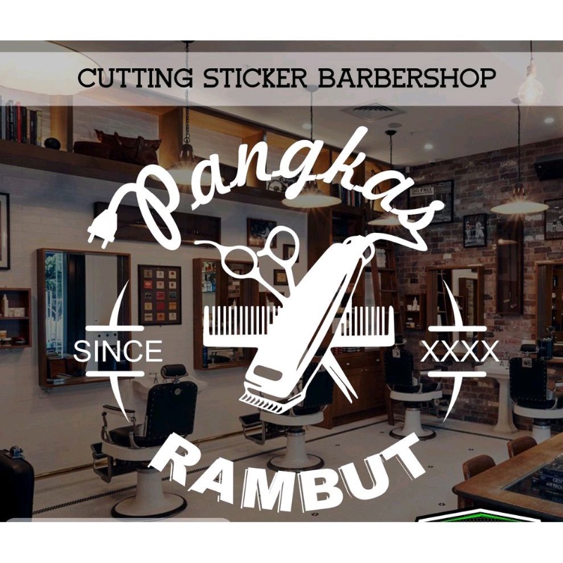 Jual Stiker StickerDinding Kaca Pangkas Rambut Potong Rambut | Shopee ...