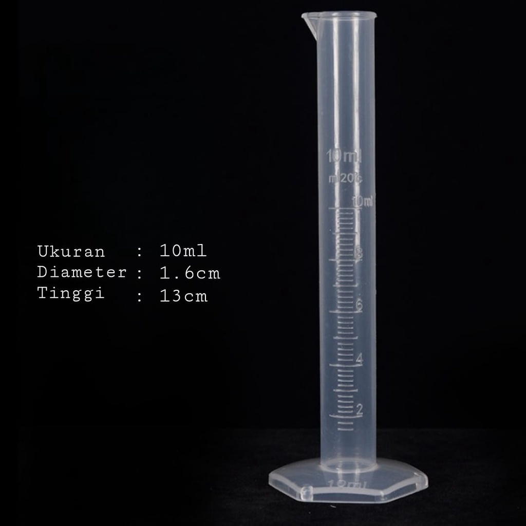 Jual S279 Gelas ukur Tabung Ukur Laboratorium Measuring Cylinder Bahan Plastik 10ml/25ml/50ml ...