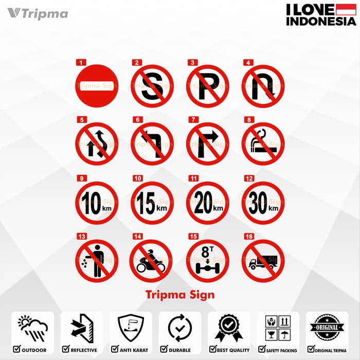 Jual Rambu Larangan Lingkaran 60cm - ACP 3mm - Alumunium Composite ...