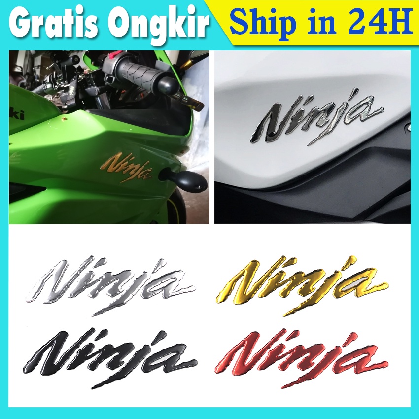 Jual Stiker Emblem ninja Logo 3D Original Untuk 150 250 r rr s zx ...