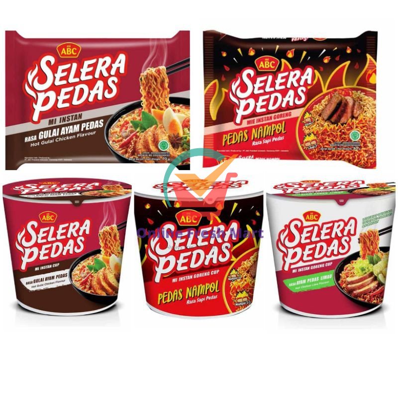 Jual Mie ABC Selera Pedas Mie Instant cup siap makan pedas nampol sapi ...