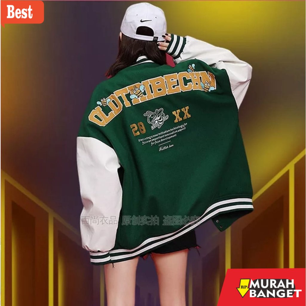 Jual Jaket kulit pria terbaru- Sjf - Jaket Baseball Varsity 20XX ...