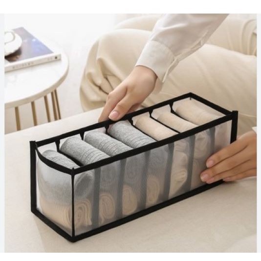 Jual Storage Box Pembatas Pakaian 7 Sekat Tempat Penyimpanan 7 sekat ...