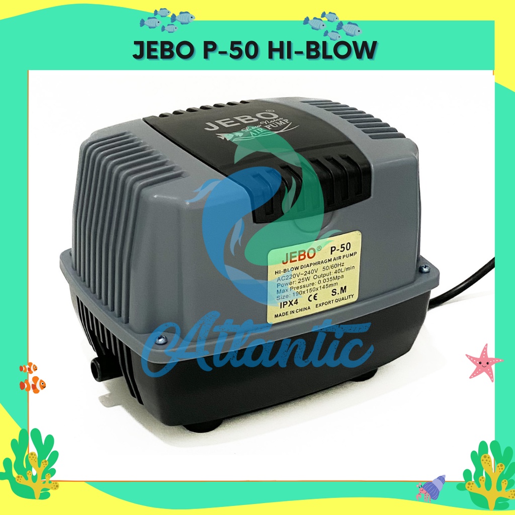 Jual Jebo P-50 Pompa Udara Aerator Hi-Flow Air Pump Blower Pompa ...