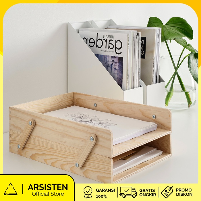 Jual Tempat surat rak kertas file dokumen kotak box file alami papan ...