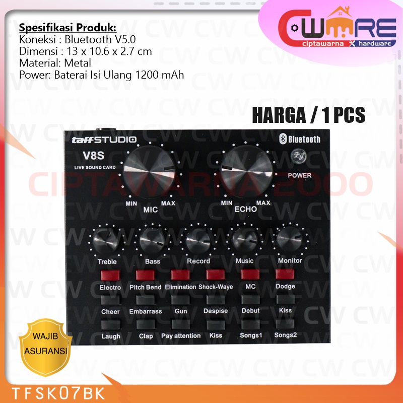 Jual Sound Card V8S Singing Live Soundcard Mixer External Audio ...