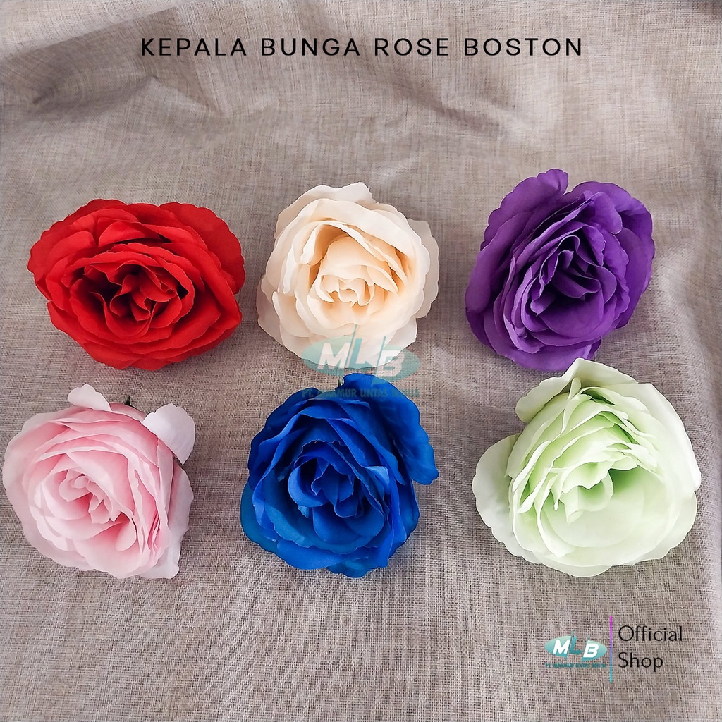 Jual Kepala Bunga Mawar Rose Boston Kuntum Premium Artificial Buatan ...