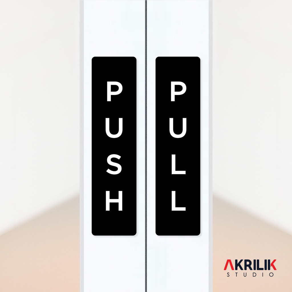 Jual Sign Door Acrylic Push Pull Pintu Akrilik Board UV Print Dinding ...