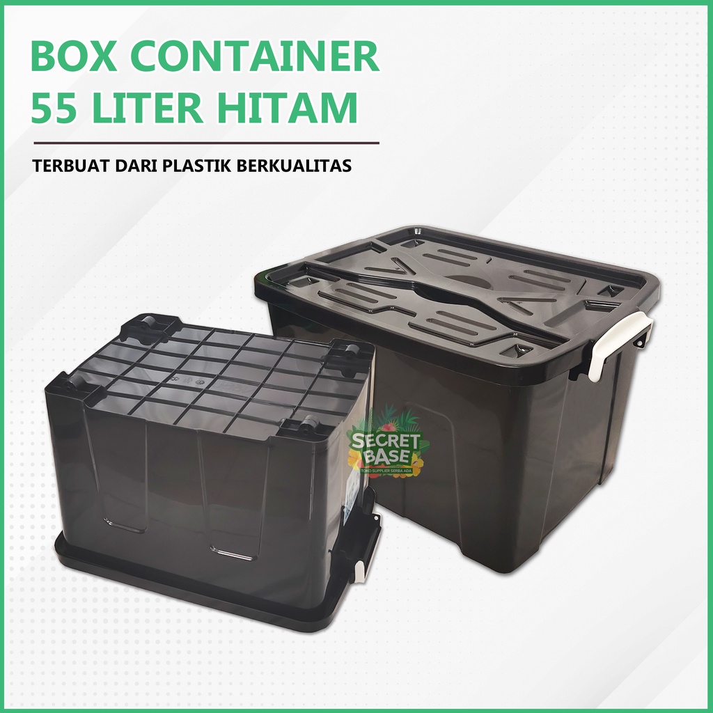 Jual BOX CONTAINER 55 LITER + RODA - Kontainer Box Plastik / Container ...