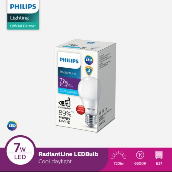 Jual Philips RadiantLine LEDBulb 7W 6500K Putih | Shopee Indonesia