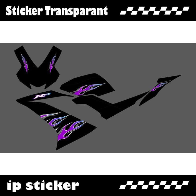 Jual STRIPINGSTICKER TRANSPARAN R15 V3 API STICKER VIRAL BISA CUSTOM ...