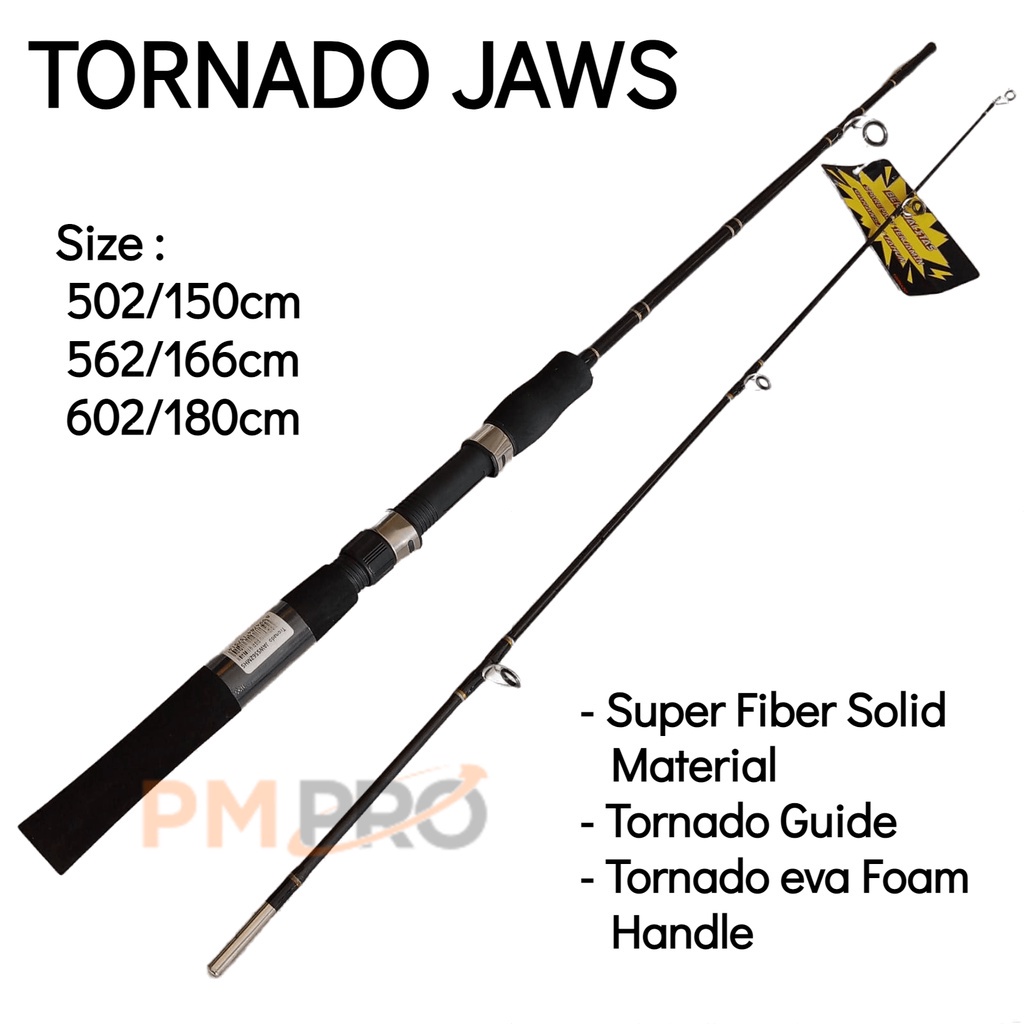 Jual Joran Spinning Tornado Jaws 502 562 602 Dan 702 Panjang 150 168 ...