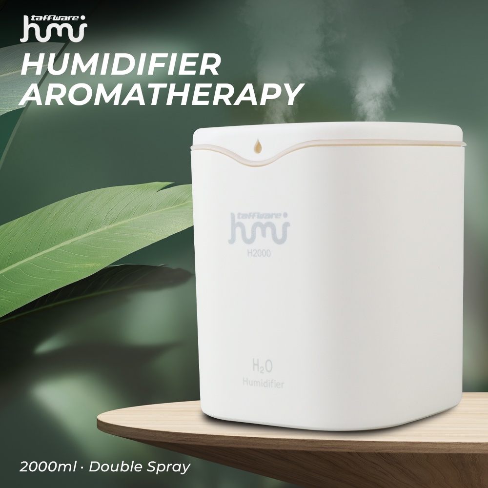 Jual Taffware HUMI Humidifier Aromatherapy Oil Diffuser Double Spray ...