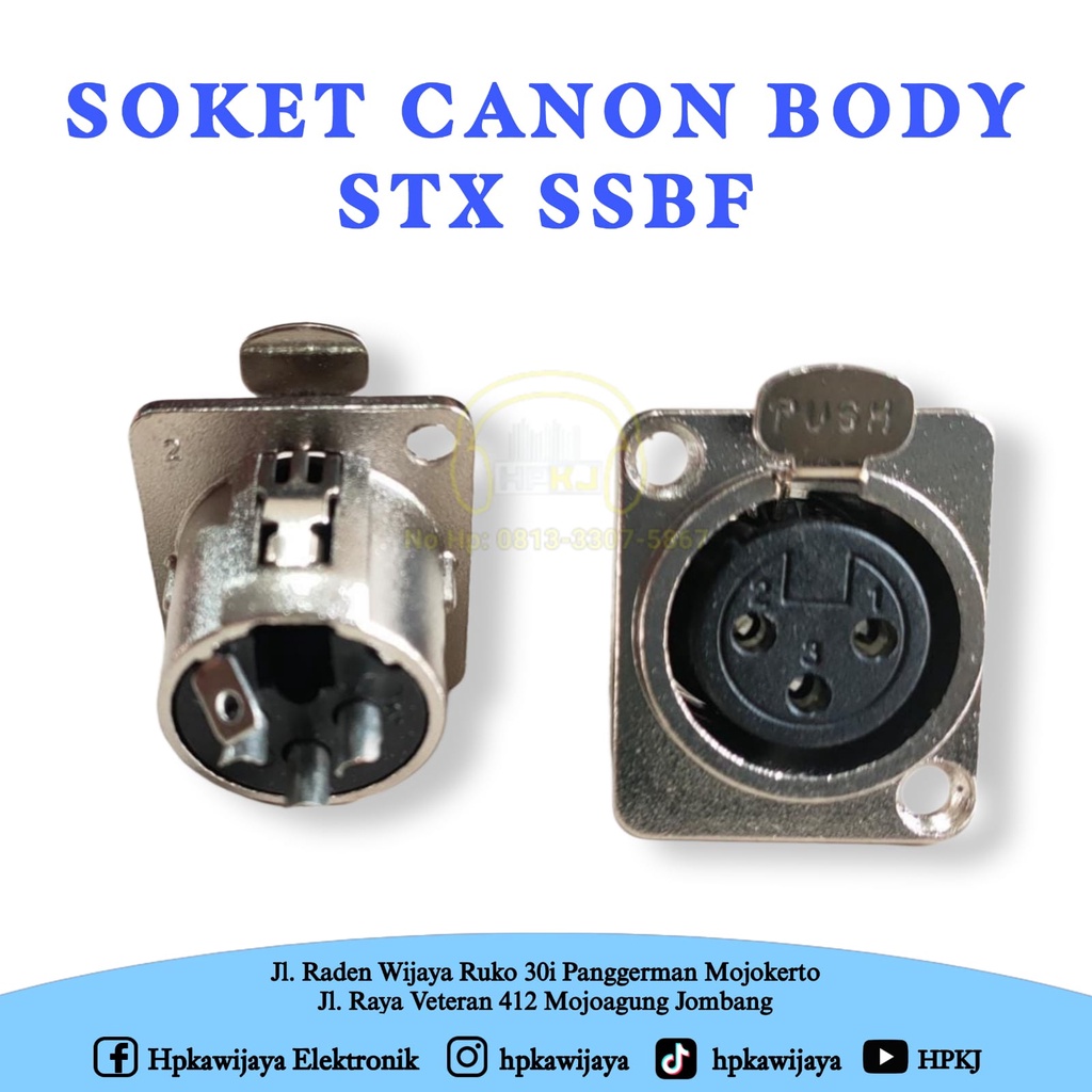 Jual SOKET CANNON STX FEMALE BODY BESI SILVER socket canon body besi ...