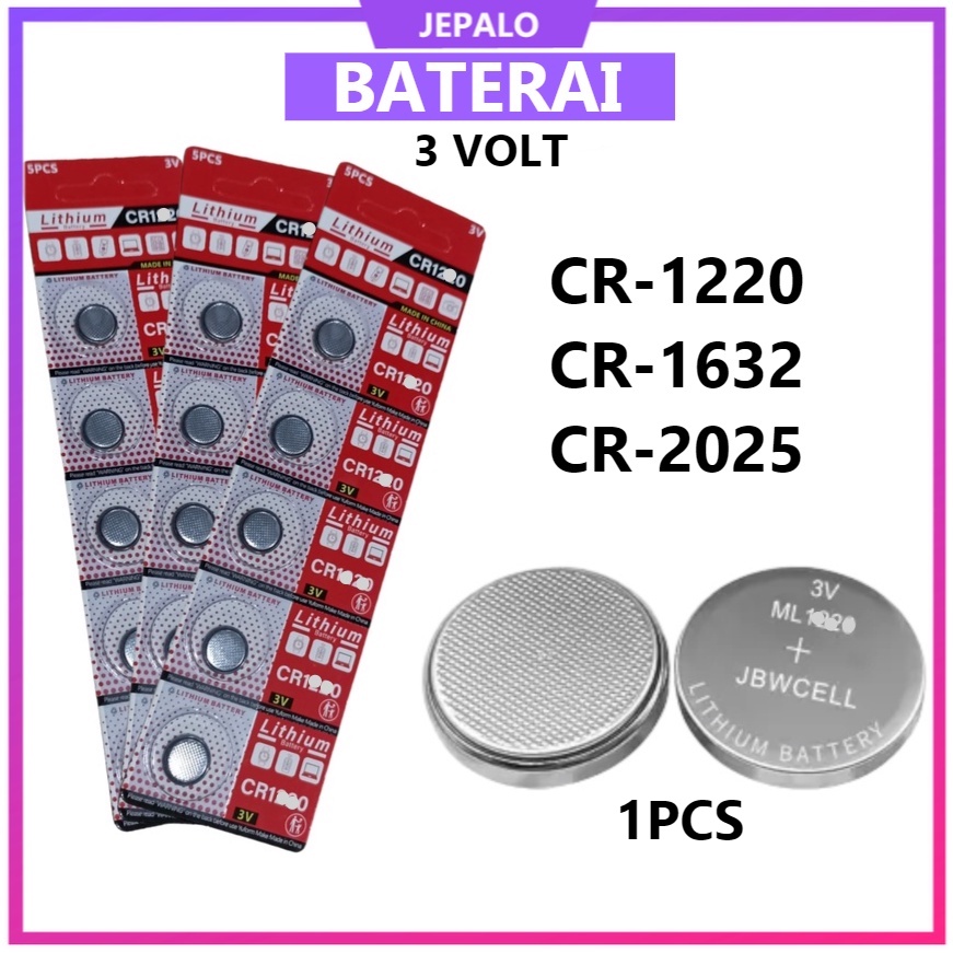 Jual Battery Baterai Batre Kancing Button Cell CR1220 CR-1220 CR 1220 C1632 CR-1632 CR 1632 ...
