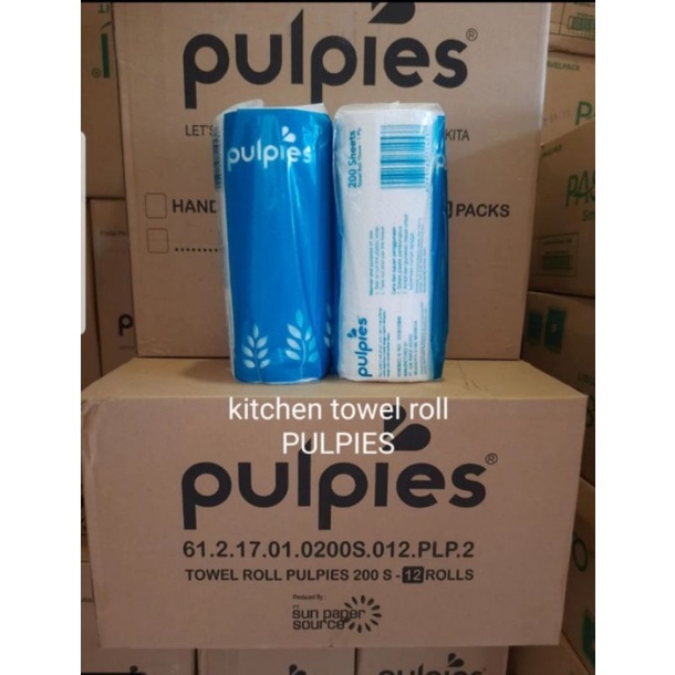 Jual Tissue Pulpies Kitchen Roll Towel (200 sheets)Tissue dapur roll 1 ...