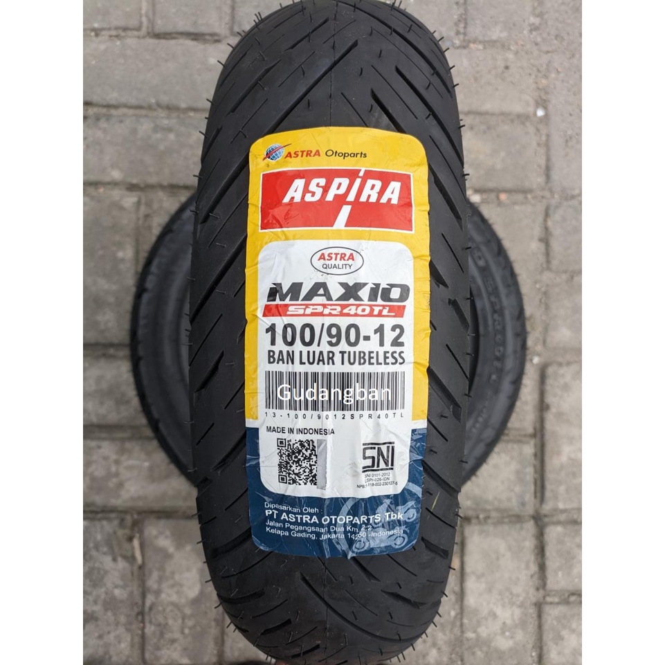Jual Aspira Maxio SPR 40 100 90 12 TUBELESS kembangan asli honda FREE PENTIL | Shopee Indonesia