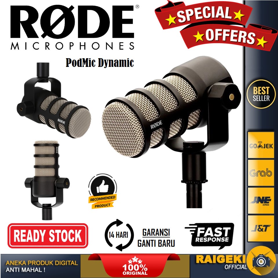 Jual RODE PodMic Dynamic Podcasting Microphone | Shopee Indonesia