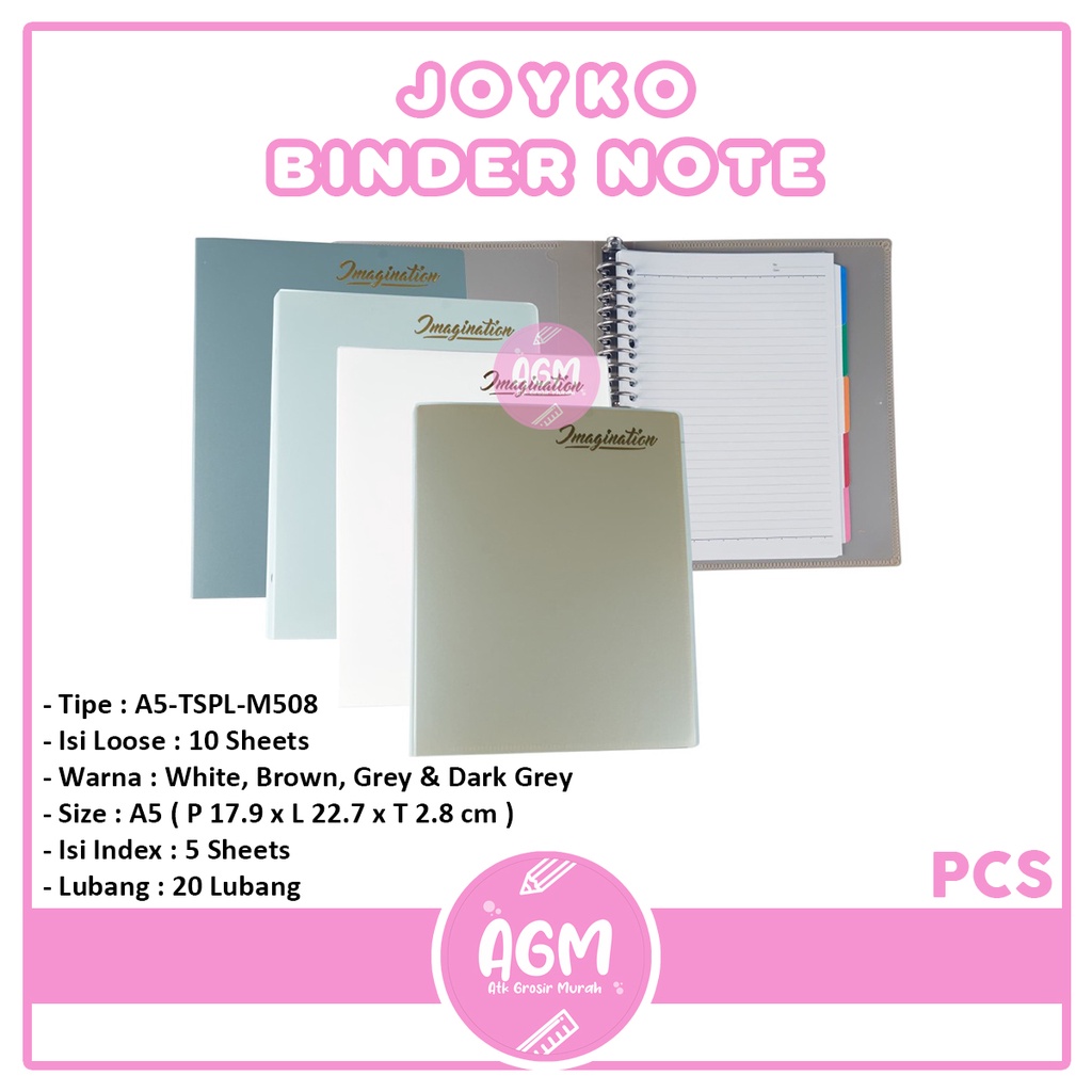 Jual JOYKO - Binder File Note A5 Full Warna Imagination - Monocrome ...