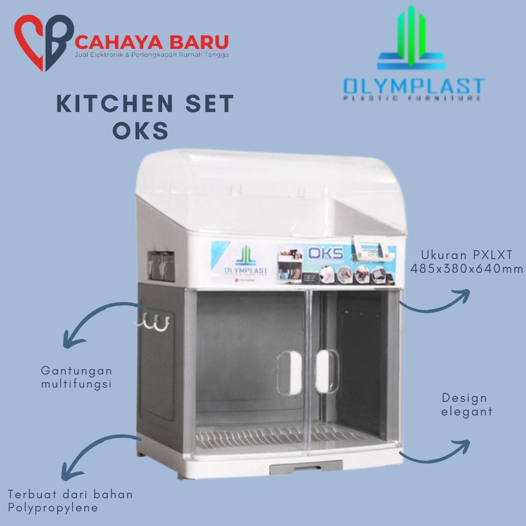 Jual OLYMPLAST RAK PIRING PLASTIK - LEMARI PIRING PLASTIK - OKS | Shopee Indonesia