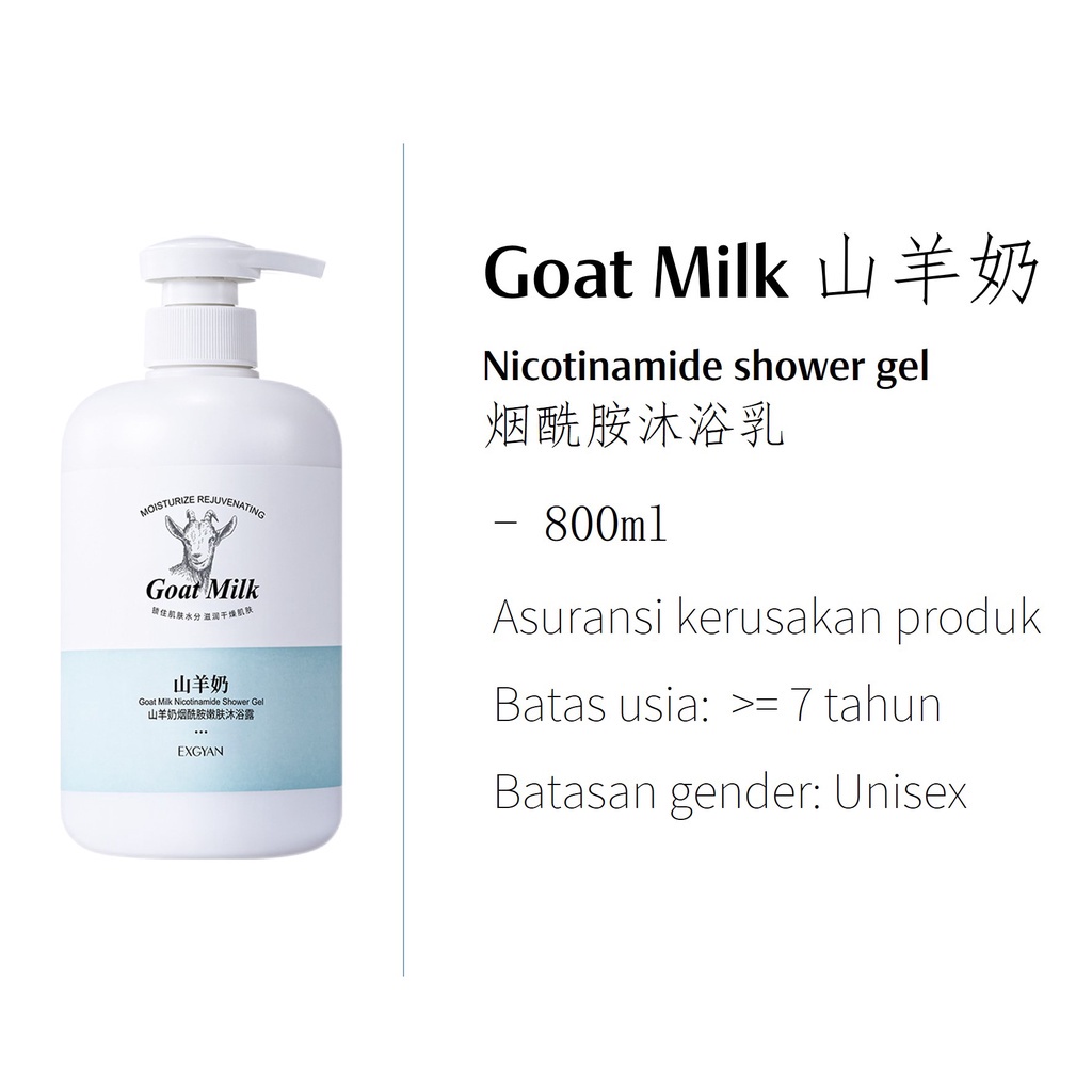 Jual CINDYNAL Sabun Pemutih Badan Goatmilk Body Wash 800ML - 500ML ...